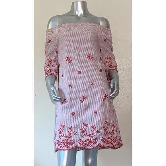 Foschini | Dresses | Foschini Womens Dress 8 Red Stripe Off Shoulder ...